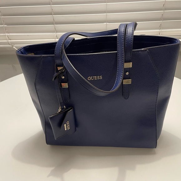 Guess | Bags | Guess Purple Leather Tote Bag | Poshmark